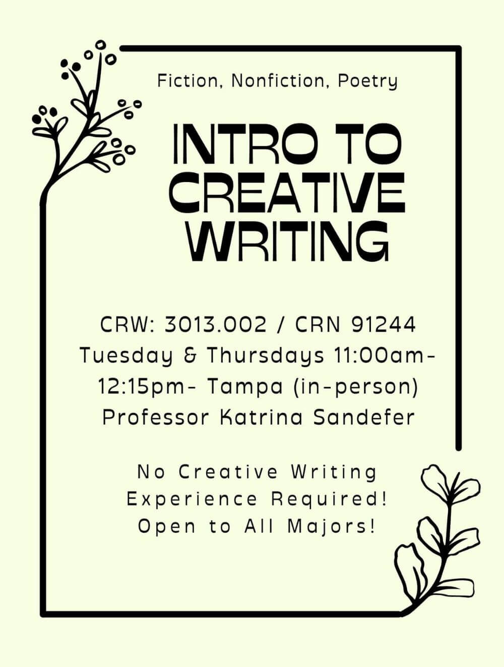 Courses | USF English | Undergraduate | University of South Florida