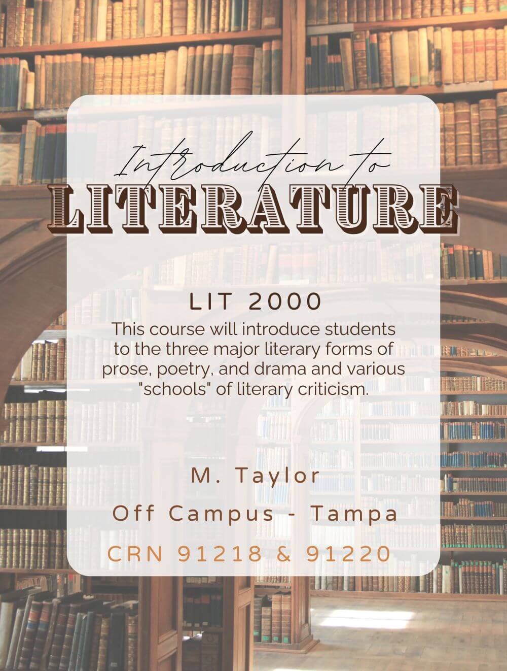 Courses | USF English | Undergraduate | University of South Florida