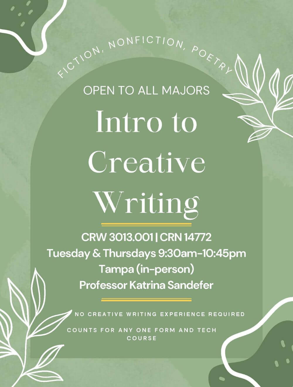 Courses | USF English | Undergraduate | University of South Florida