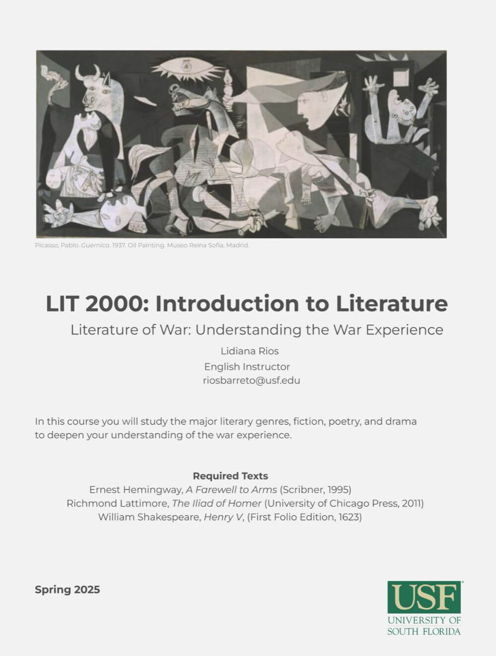 Courses | USF English | Undergraduate | University of South Florida