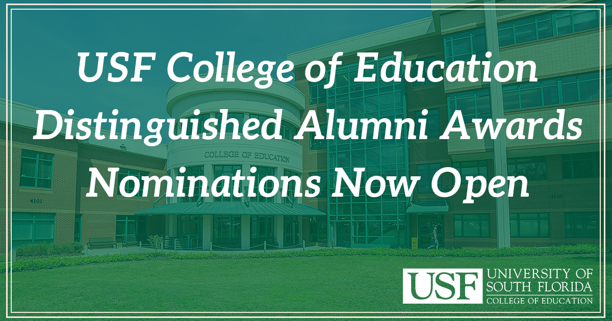 Nominations Now Open for the USF College of Education’s 2016-17 ...