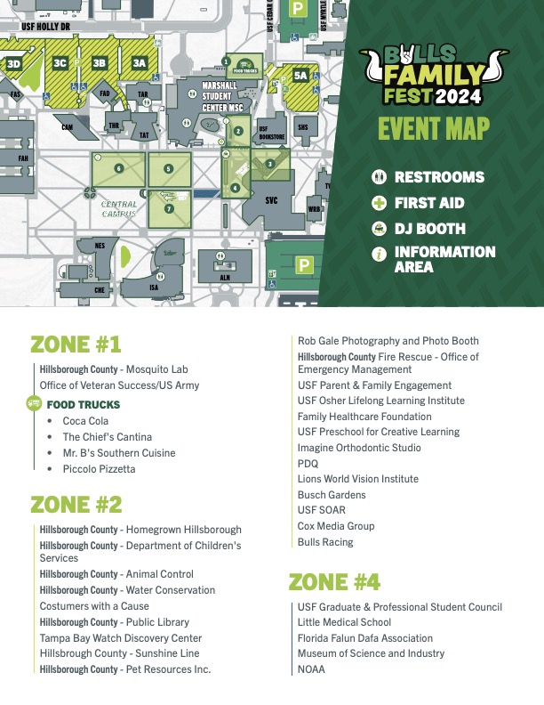 Bulls Family Fest Map