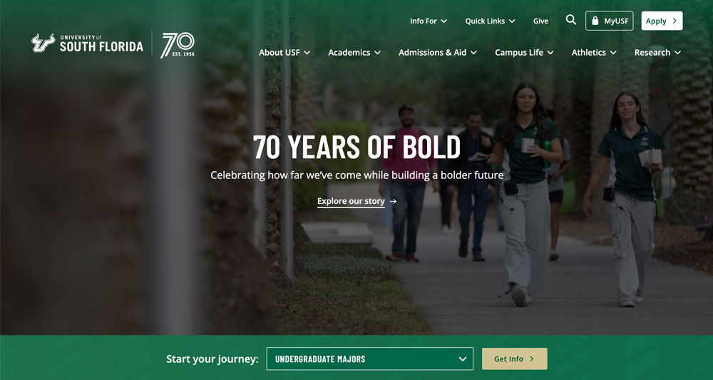 USF debuts new homepage, enhancing user experience
