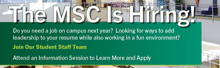 MSC Student Employment | Marshall Student Center
